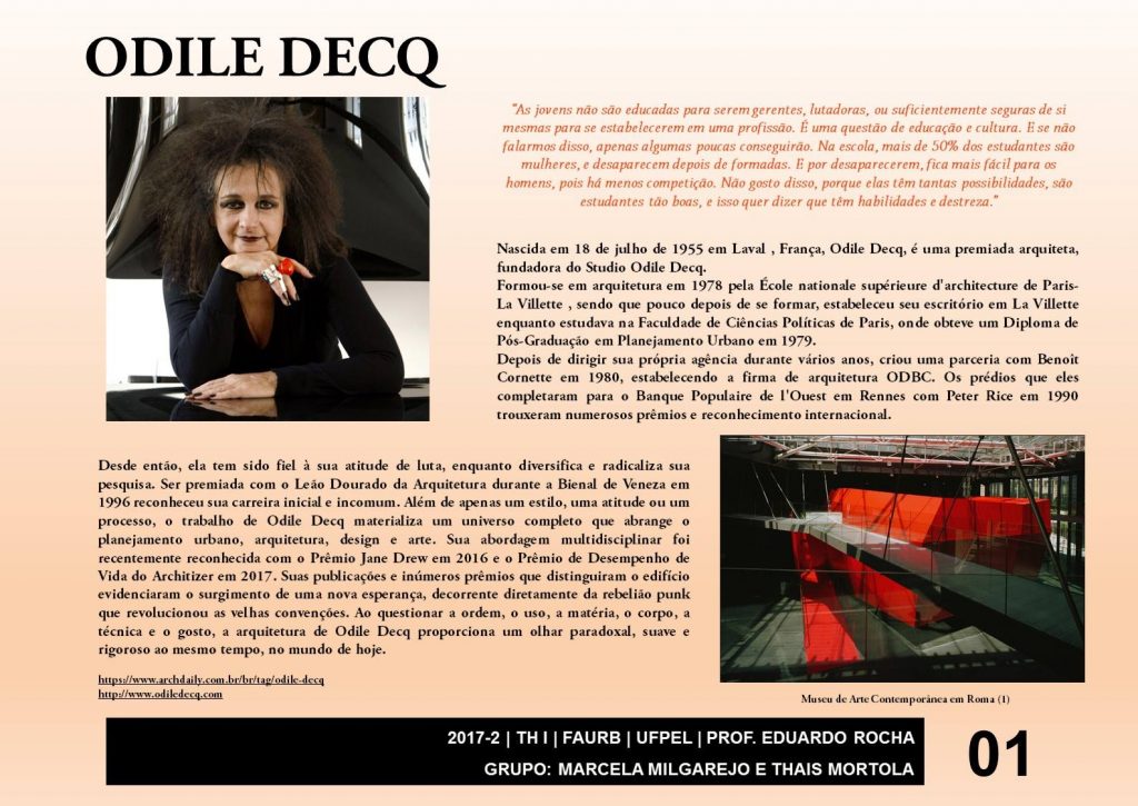 ODILE DECQ | ATLAS DE ARQUITETURA: biografias, obras e análises