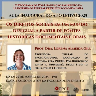 Aula Inaugural do PPGD/UFPel – Ano Letivo 2025 – Programa de Pós ...